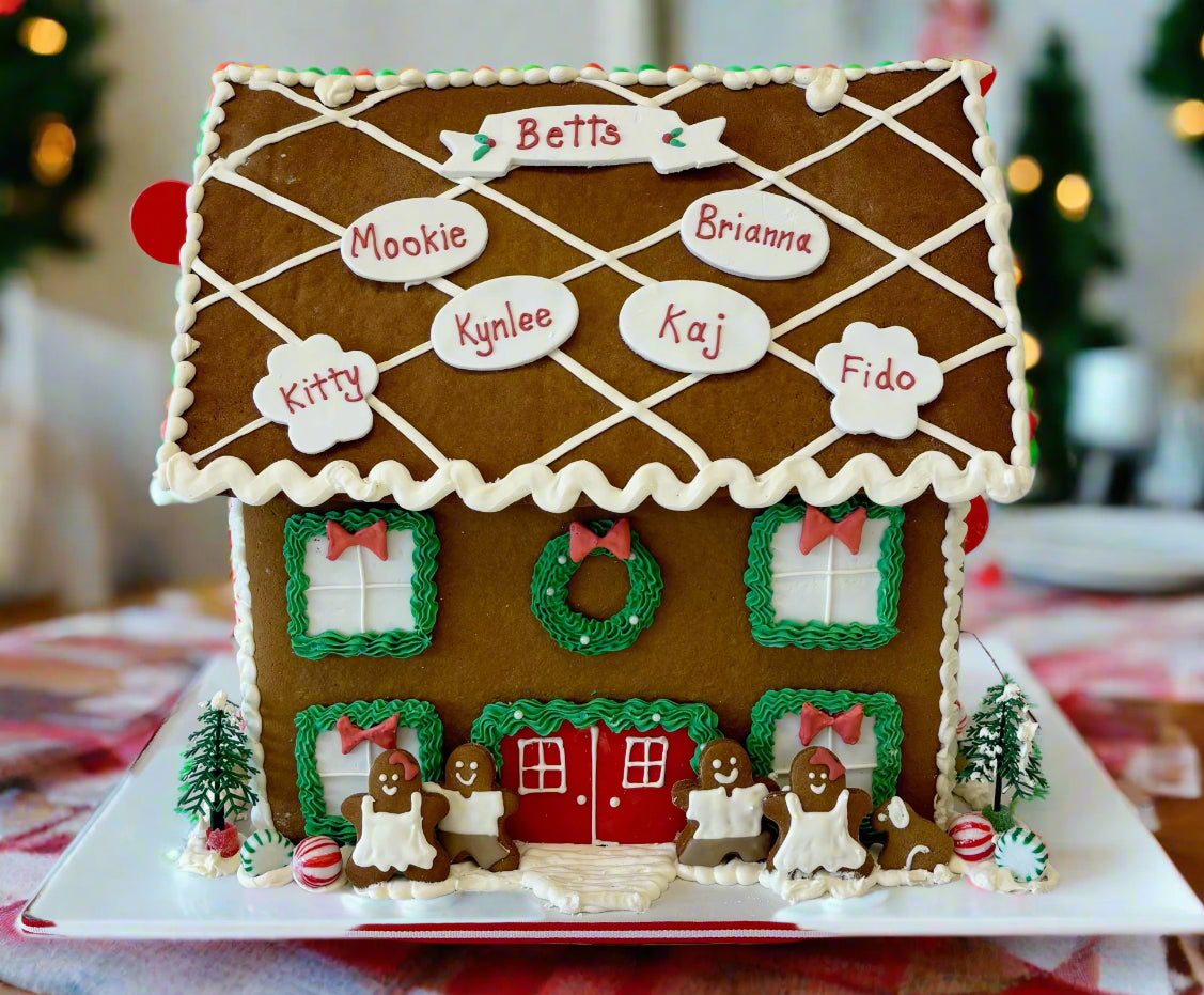 HOLIDAY PERSONALIZED Merry Gingerbread Mansion – Flower Hill Cookie Factory