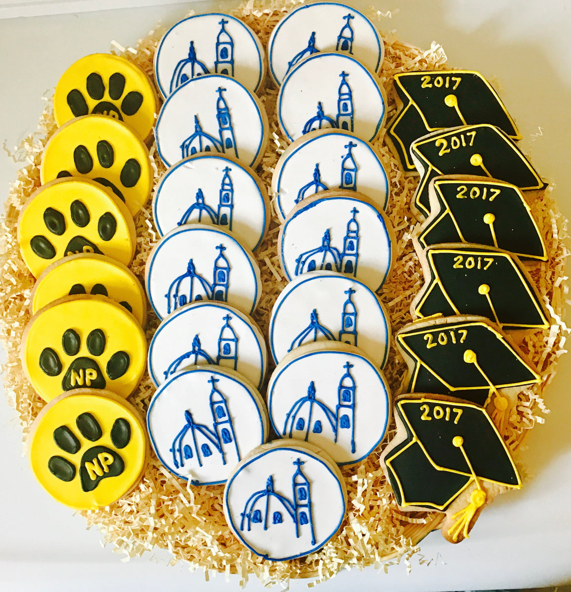 Deluxe COLLEGE/SCHOOL COOKIE PLATTER – Flower Hill Cookie Factory